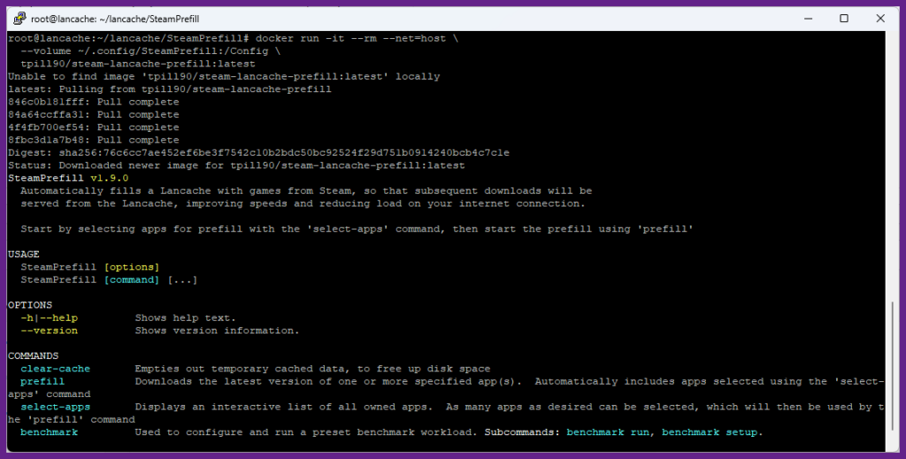 Steam-lancache-prefill - E-Arena